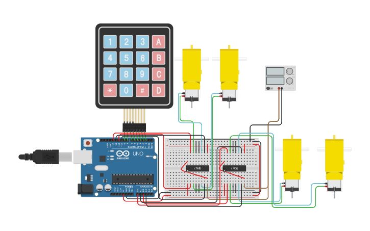 Circuit design UART | Tinkercad