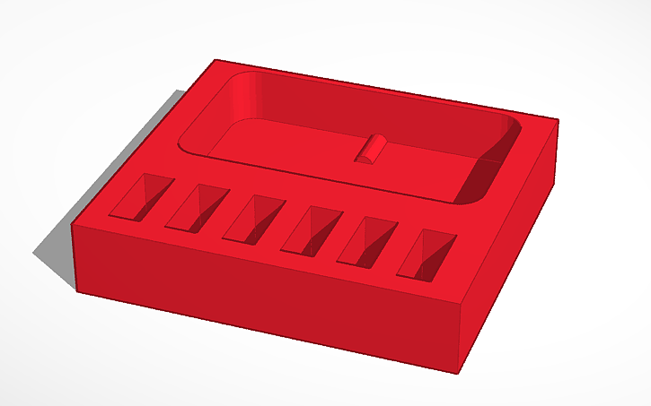 3D design Micro SD and USB adaptor storage - Tinkercad