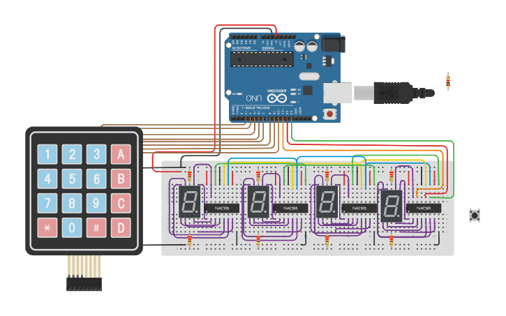 Circuit Design Cronometro Tinkercad