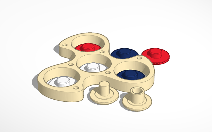 3D design Smooth Patriotic Fidget Spinner - Tinkercad