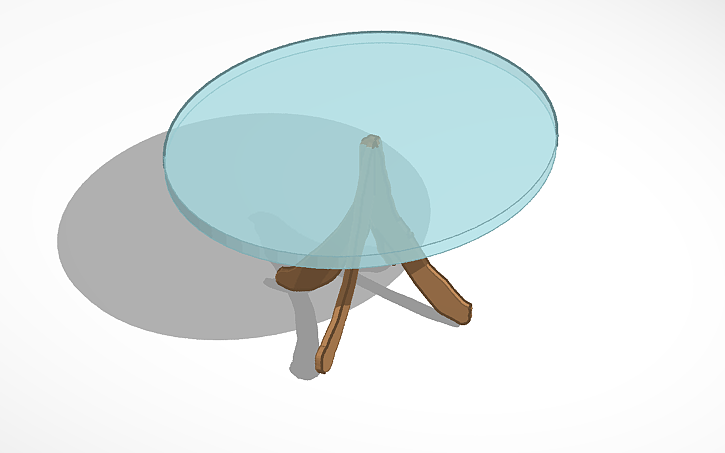 3D design Dollhouse Glass Table | Tinkercad