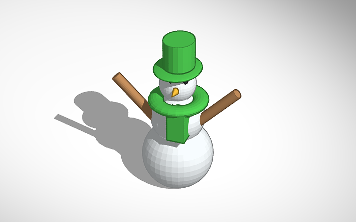 3D design snowman - Tinkercad