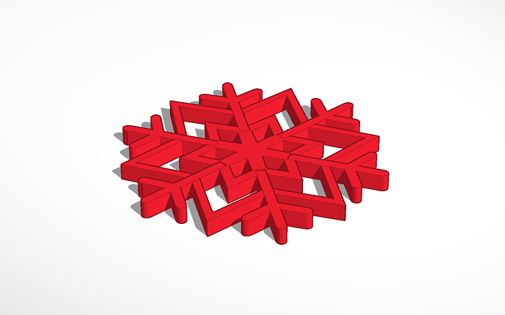 3D design Snowflake - Tinkercad