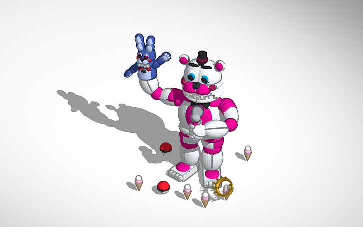 3D design Funtime Freddy and BonBon SL - Tinkercad