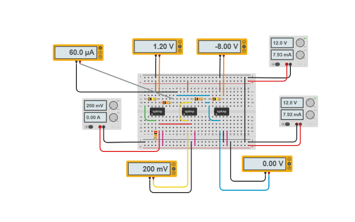 Circuit Design Lab 6b Combination Of Op Amp With Ampmeter Tinkercad 