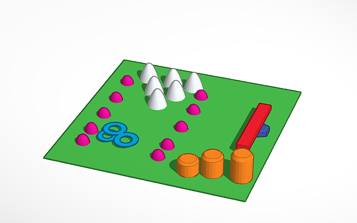 3D design Backyard Games w/grass | Tinkercad