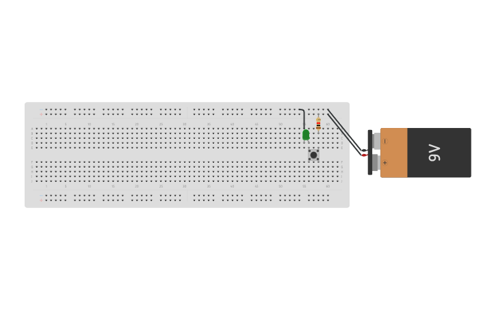 Circuit design 2 Prender un led con un switch - Tinkercad