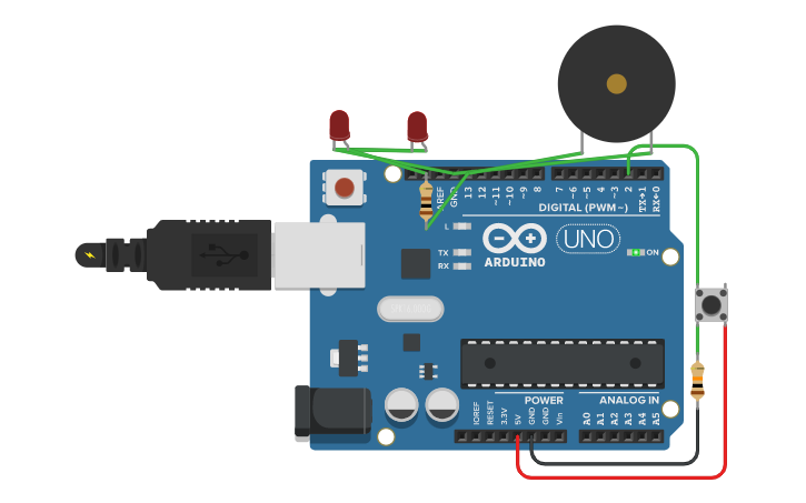 Circuit design Morse Code Tapper - Tinkercad