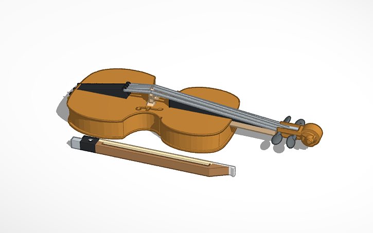 3D design Mini Cello - Tinkercad
