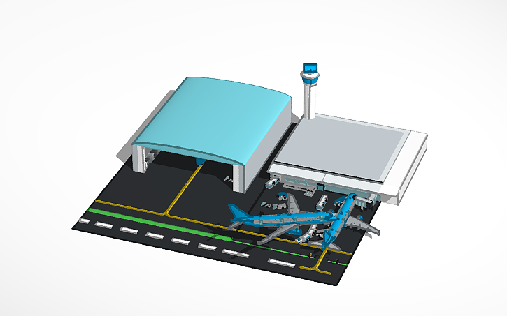 3D design airport - Tinkercad