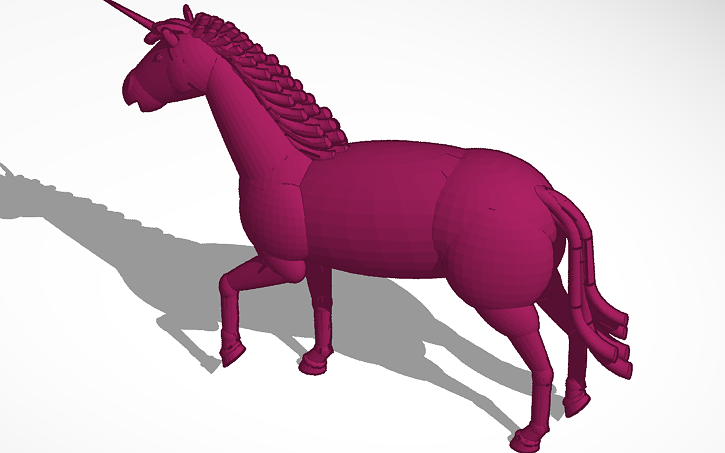 3D design Unicorn - Tinkercad