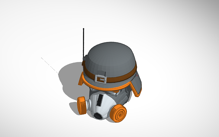 3D design Heavy soldier Omega's helmet - Tinkercad