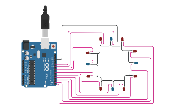 Circuit design LED 4.10 - Tinkercad