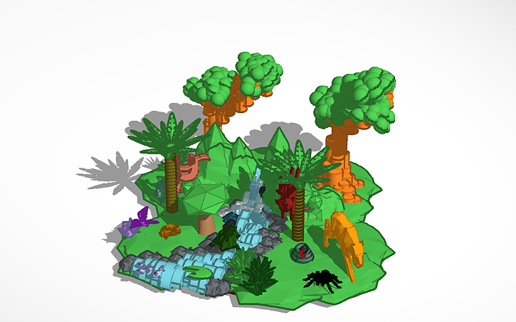 3D design Biome Rainforest //Bioma Selva