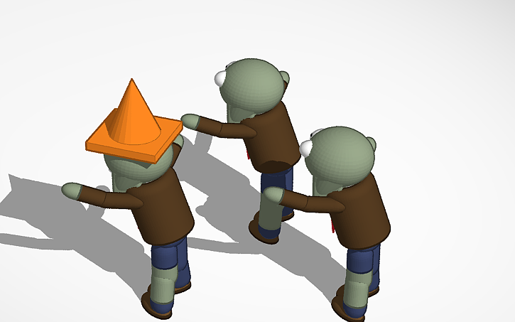 3D design plants vs zombies characters - Tinkercad