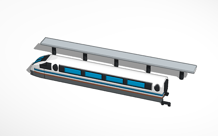 3D design maglev train - Tinkercad