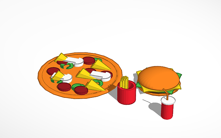 3D design fast food | Tinkercad