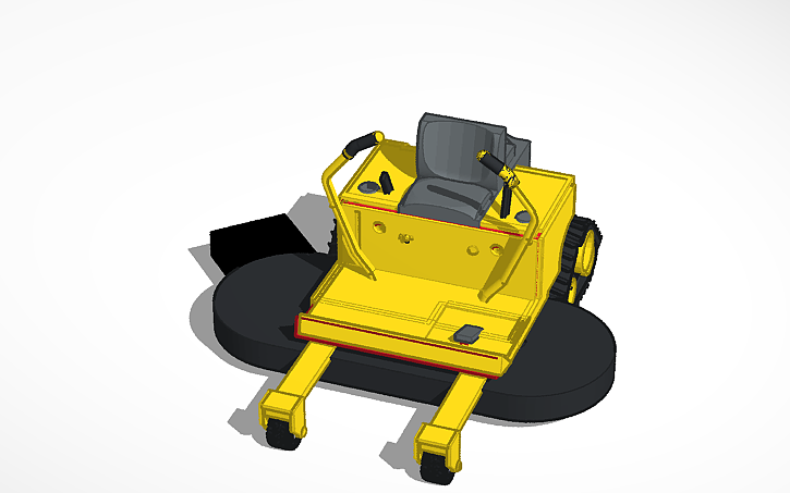 3D design zero turn LAWN MOWER with tracs - Tinkercad