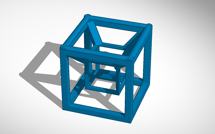 3D design 4D Tesseract - Tinkercad