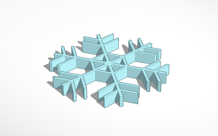 3D design snowflake - Tinkercad