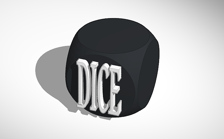 3D design DICE dice - Tinkercad