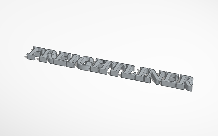 3D design Freightliner logo infill - Tinkercad
