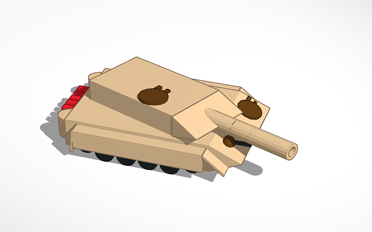 3D design Tank - Tinkercad