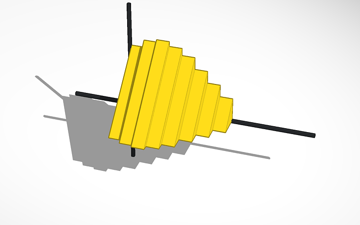 3D design Isosceles triangle approximation on axes - Tinkercad