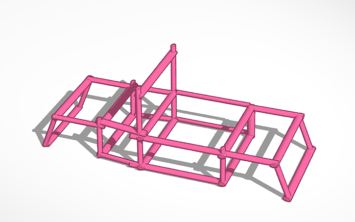 3D design demolition derby car with cage - Tinkercad