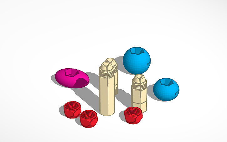 3D design 3 tuercas y porta ceras | Tinkercad