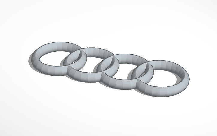 3D design audi logo - Tinkercad