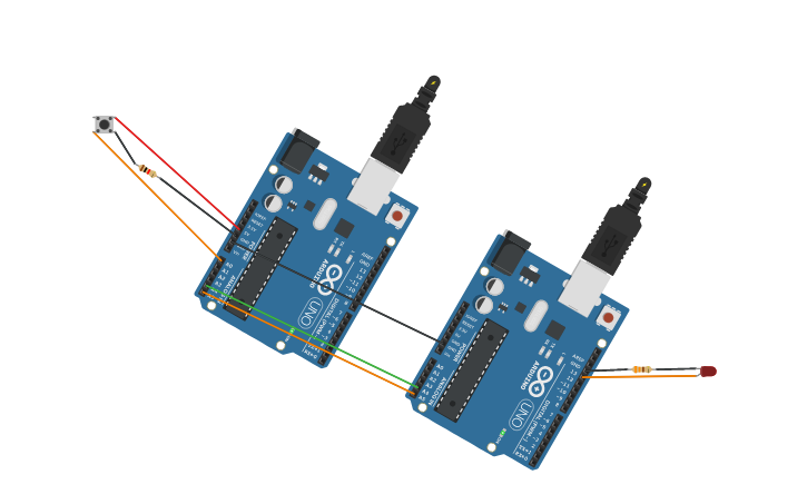 Circuit Design Copy Of I2c Communication Between Two Arduino Tinkercad