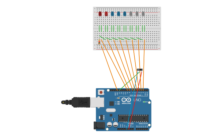 Circuit Design Arduino Aufgabe 2 Tinkercad