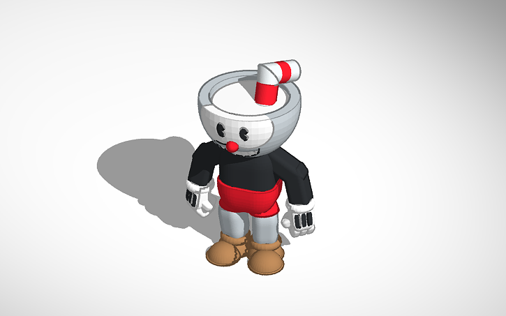 3D design Cuphead (NO T-POSE) | Tinkercad