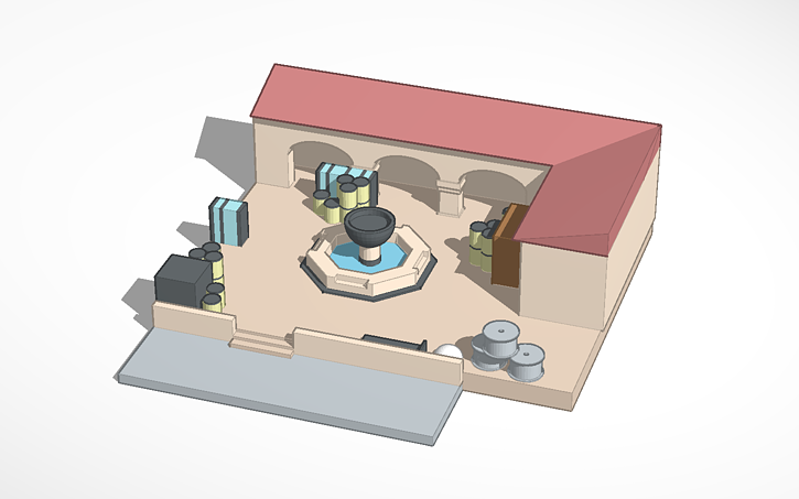 3D design Inferno Bomb Site B *Isometric View* (From CS:GO) - Tinkercad