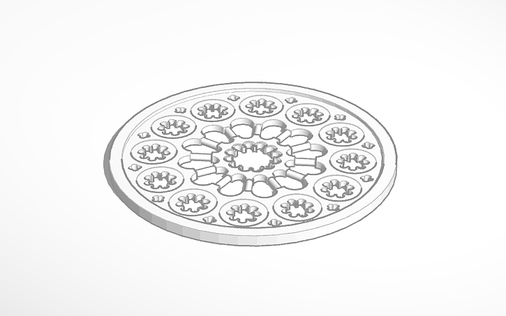 3D design Il rosone della facciata occidentale di Notre-Dame de ...