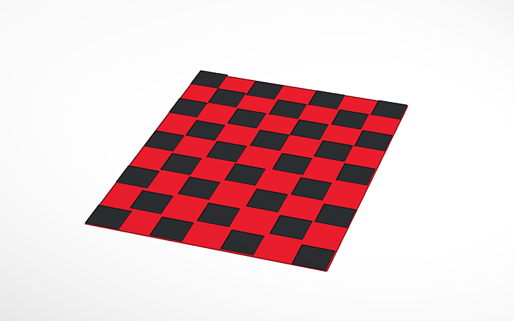3D design CHECKER BOARD - Tinkercad
