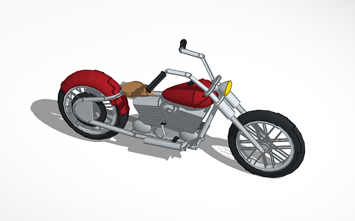 3D design making a motorcycle - Tinkercad