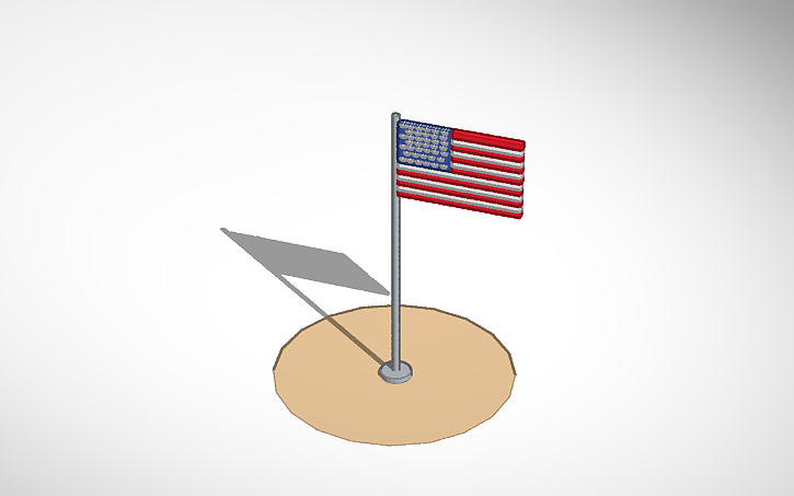 3D design United States Of America's Flag | Tinkercad