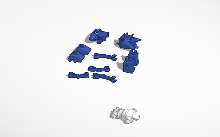 3D design lego mecha sonic - Tinkercad