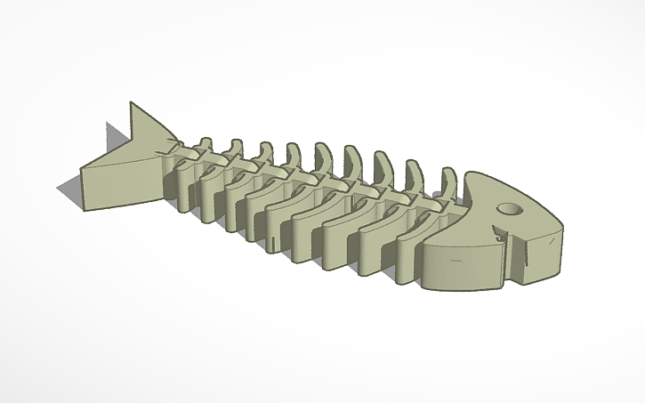 3D design flexi fish - Tinkercad