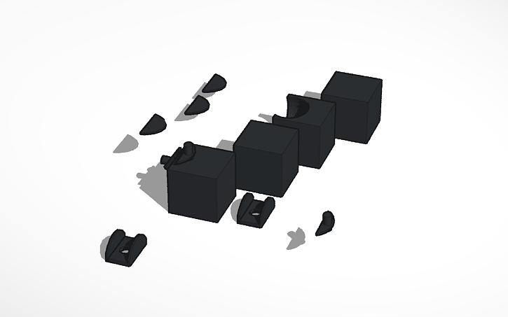 3D design 2x2x1 Rubiks Cube | Tinkercad