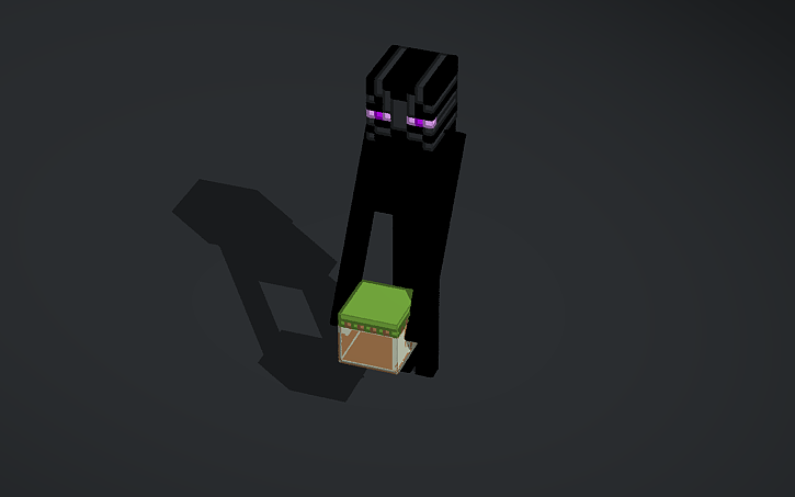 3D design Minecraft Enderman - Tinkercad