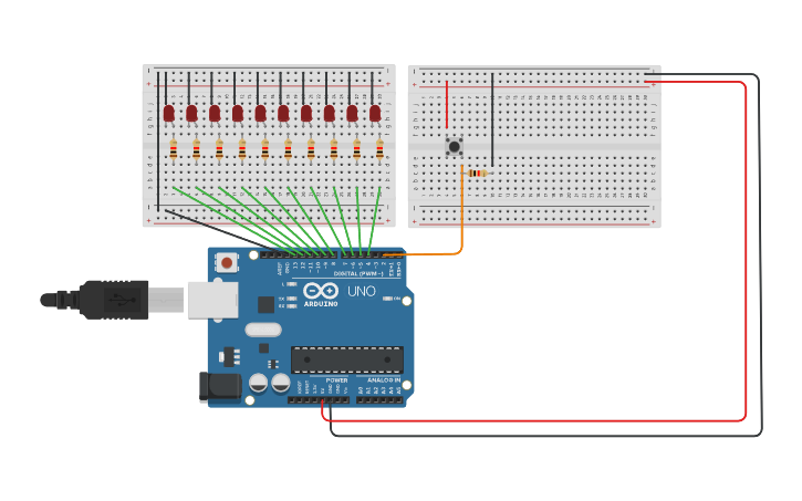 Circuit design Interrupt 2 - Tinkercad