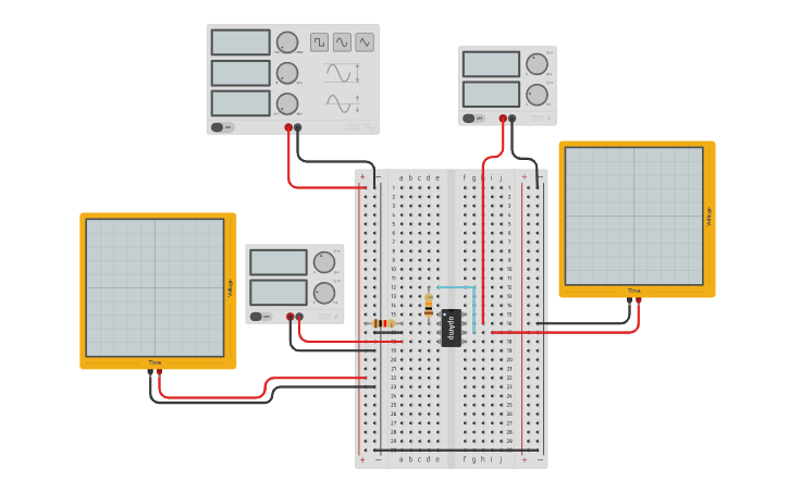 Circuit design Op-Amp - Tinkercad