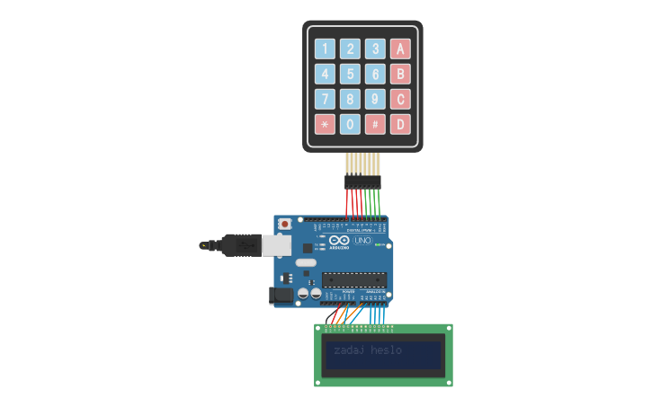 Circuit design keypad - Tinkercad