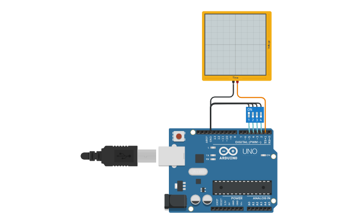 Circuit design Porta seriale - Tinkercad