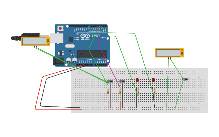 Circuit design button&serial switcher - Tinkercad