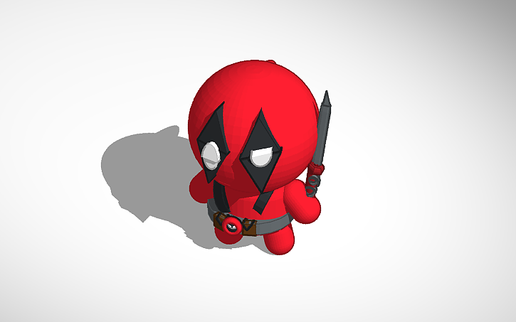 3D design bebe deadpool - Tinkercad