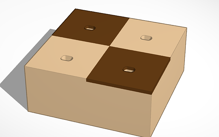 3D design 3D Model of 2x2 Chess Board | Tinkercad